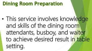 Tle 10 l3 dining room preparation | PPTX