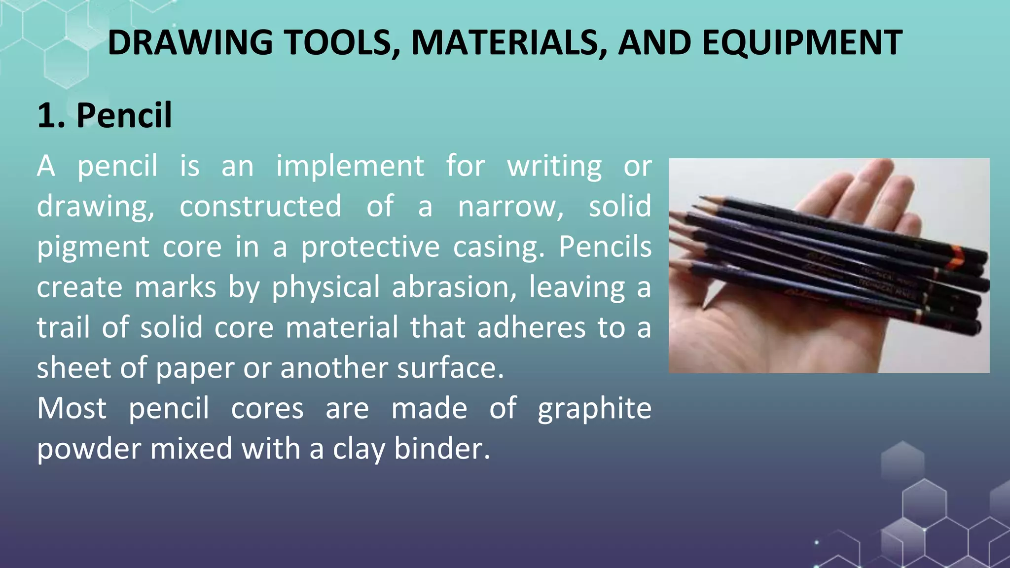 Drawing Tools, Materials, and Equipment | PPTX