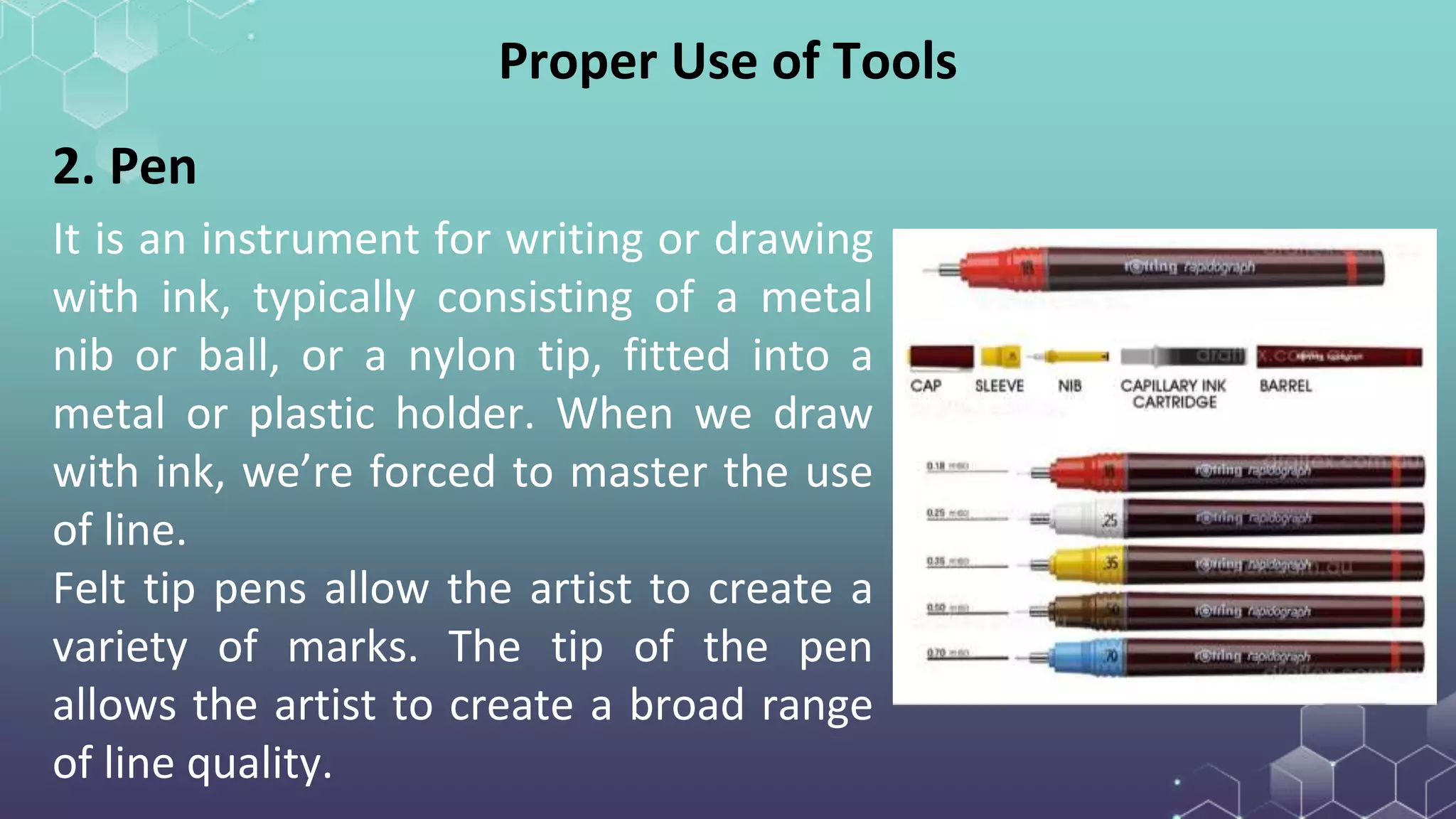Drawing Tools, Materials, and Equipment | PPTX