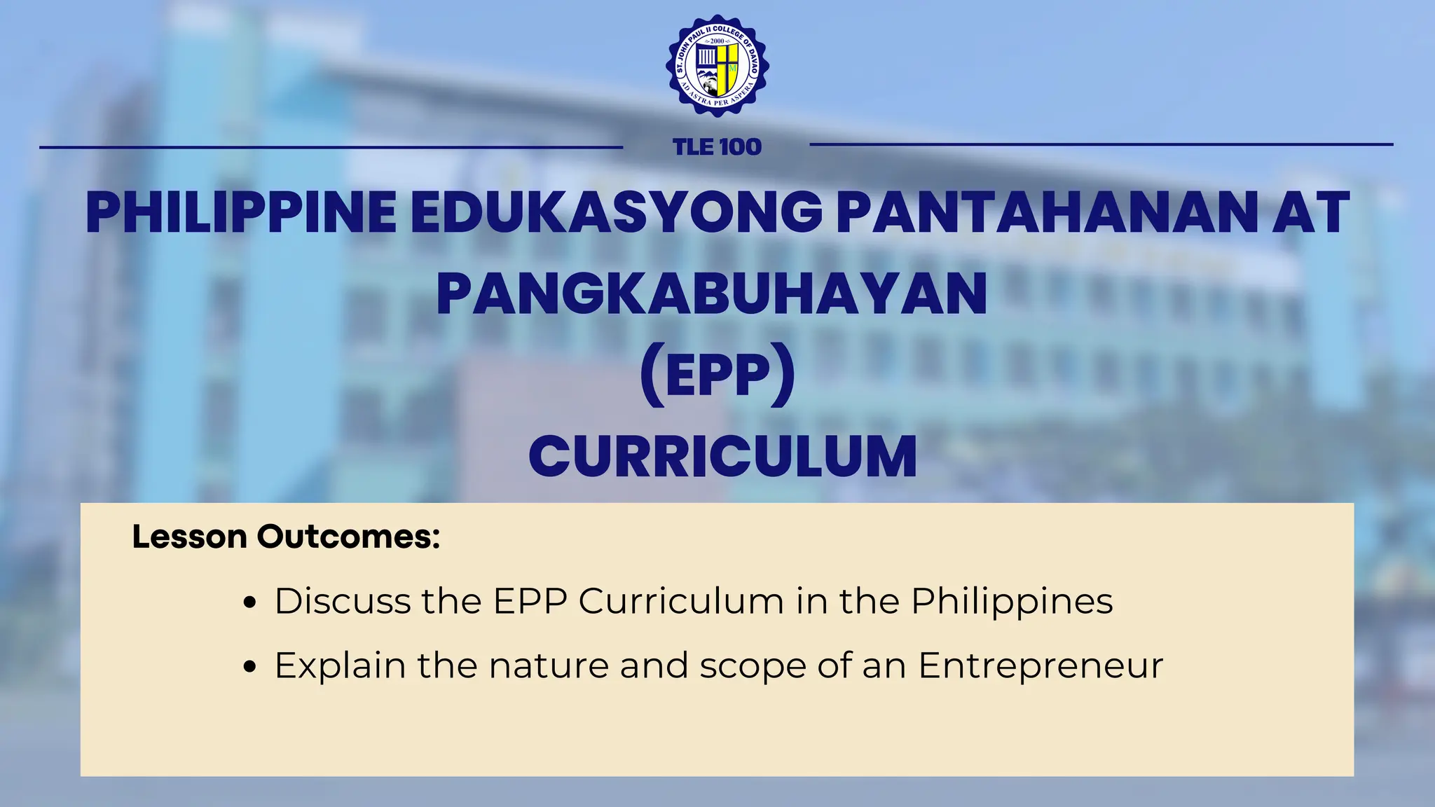 Philippine Edukasyong Pantahanan at Pangkabuhayan (EPP) Curriculum | PDF