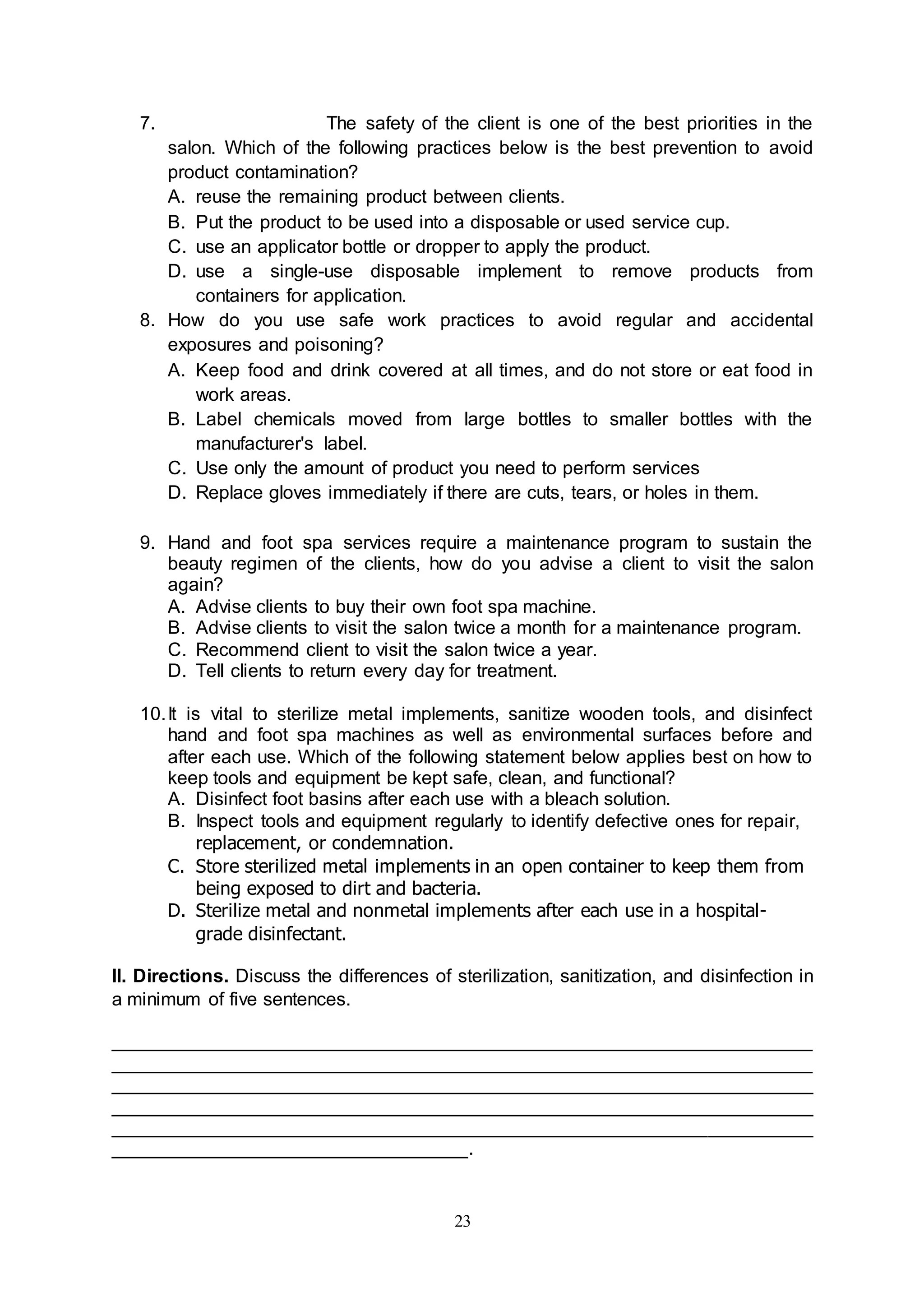 TLE10_HE_BeautyNailCareServices_Q1_M3_ApplyHandTreatment_v3.doc