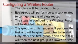 TLE 10 (ICT): Configuring a Wireless Router | PPTX