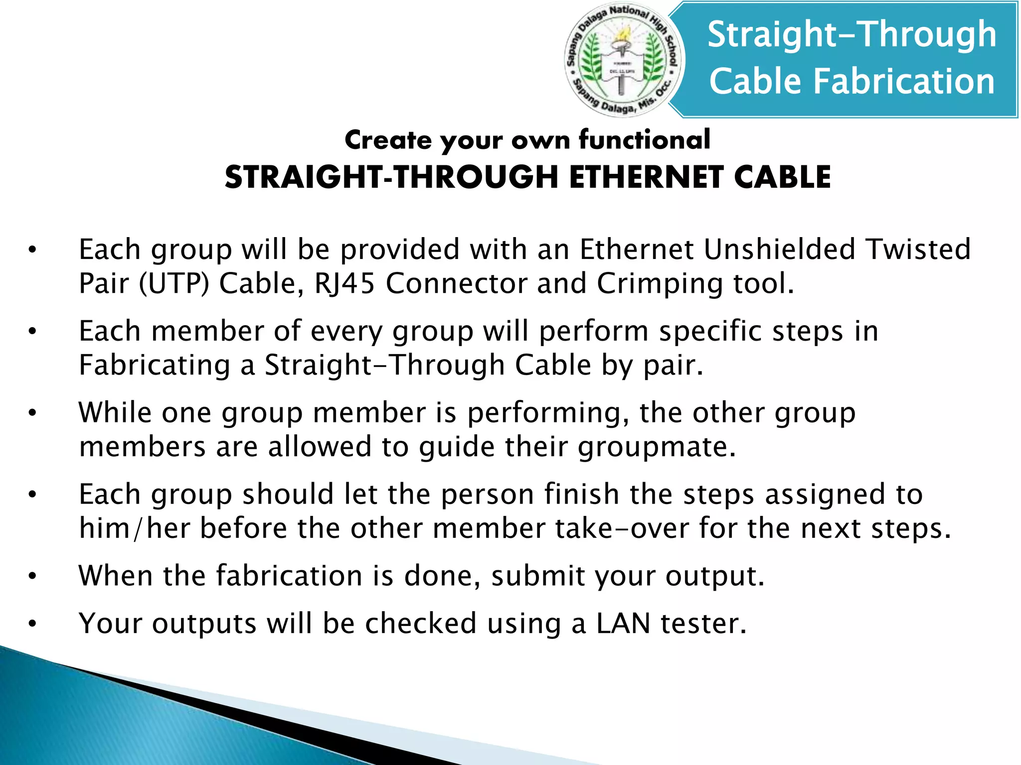 TLE 10 (ICT): LAN Cabling | PPTX