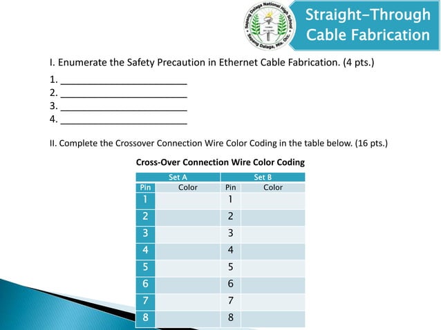 TLE 10 (ICT): LAN Cabling | PPTX | Computer Networking | Computing