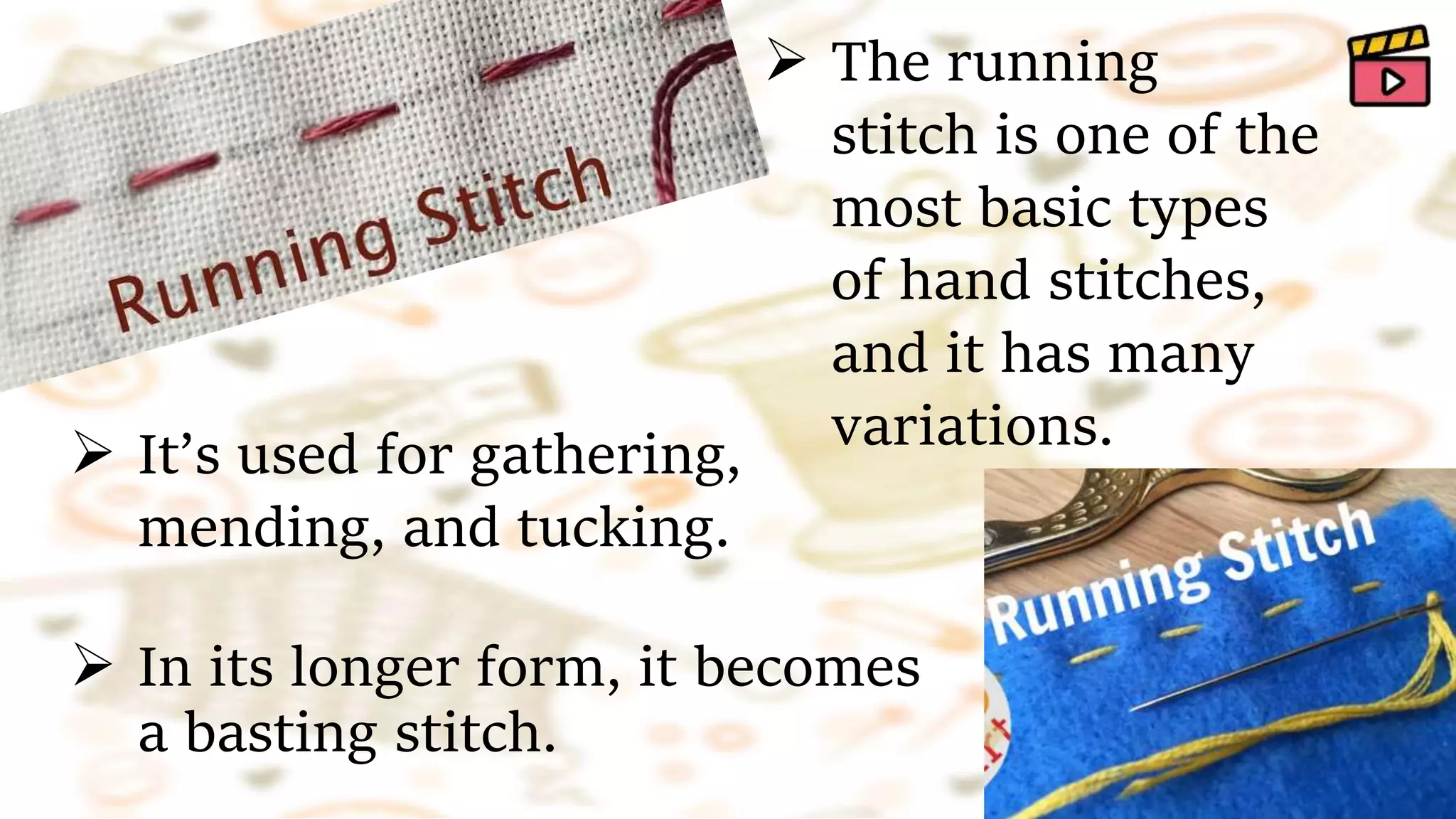 Basic Hand Stitches | PPTX