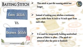Basic Hand Stitches | PPTX