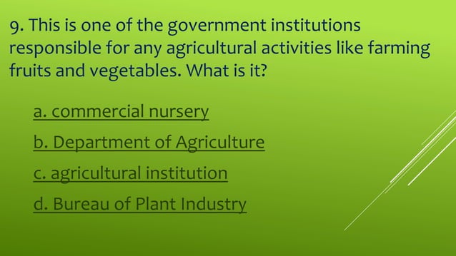 TLE 6 Agriculture Powerpoint Presentation | PPTX