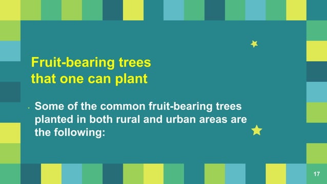 TLE 6 AGRICULTURE WEEK 1-Lesson 1: Importance of Planting Trees and Fruit-Bearing Trees | PPTX ...