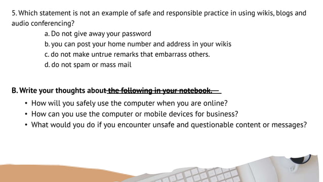 TLE 6_LESSON 2_SAFE AND RESPONSIBLE USE OF ICT.pptx | Internet Safety ...