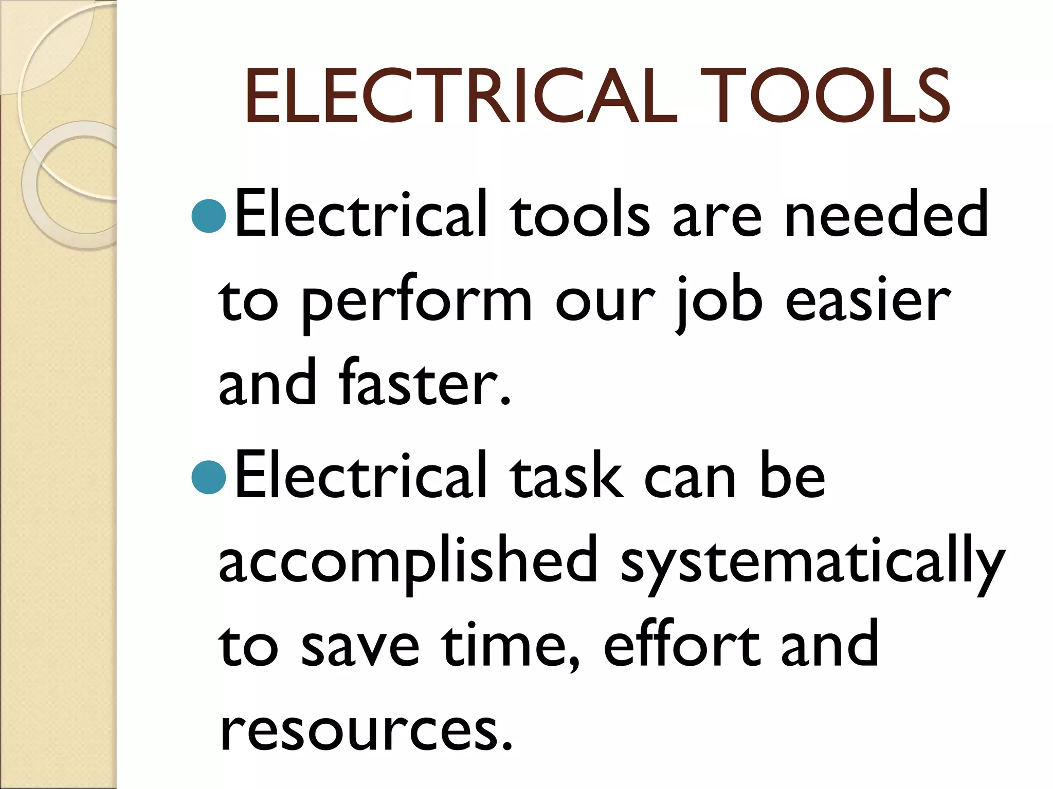 TLE 6 PPT Q4 - Electrical Tools And Its Function.pptx