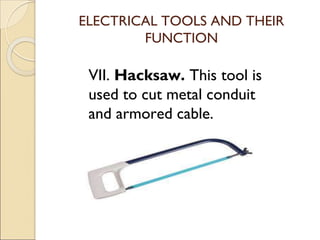 TLE 6 PPT Q4 - Electrical Tools And Its Function.pptx