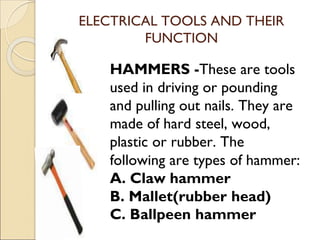 TLE 6 PPT Q4 - Electrical Tools And Its Function.pptx