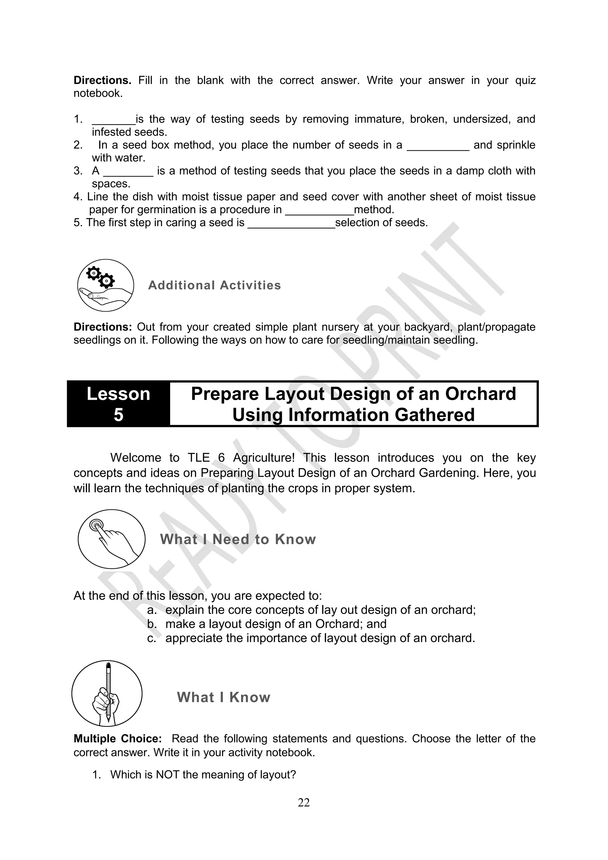 Tle6 q1 mod3_agriculture_conduct_a_surveyonthetypesoforchardfarm_v5 | PDF