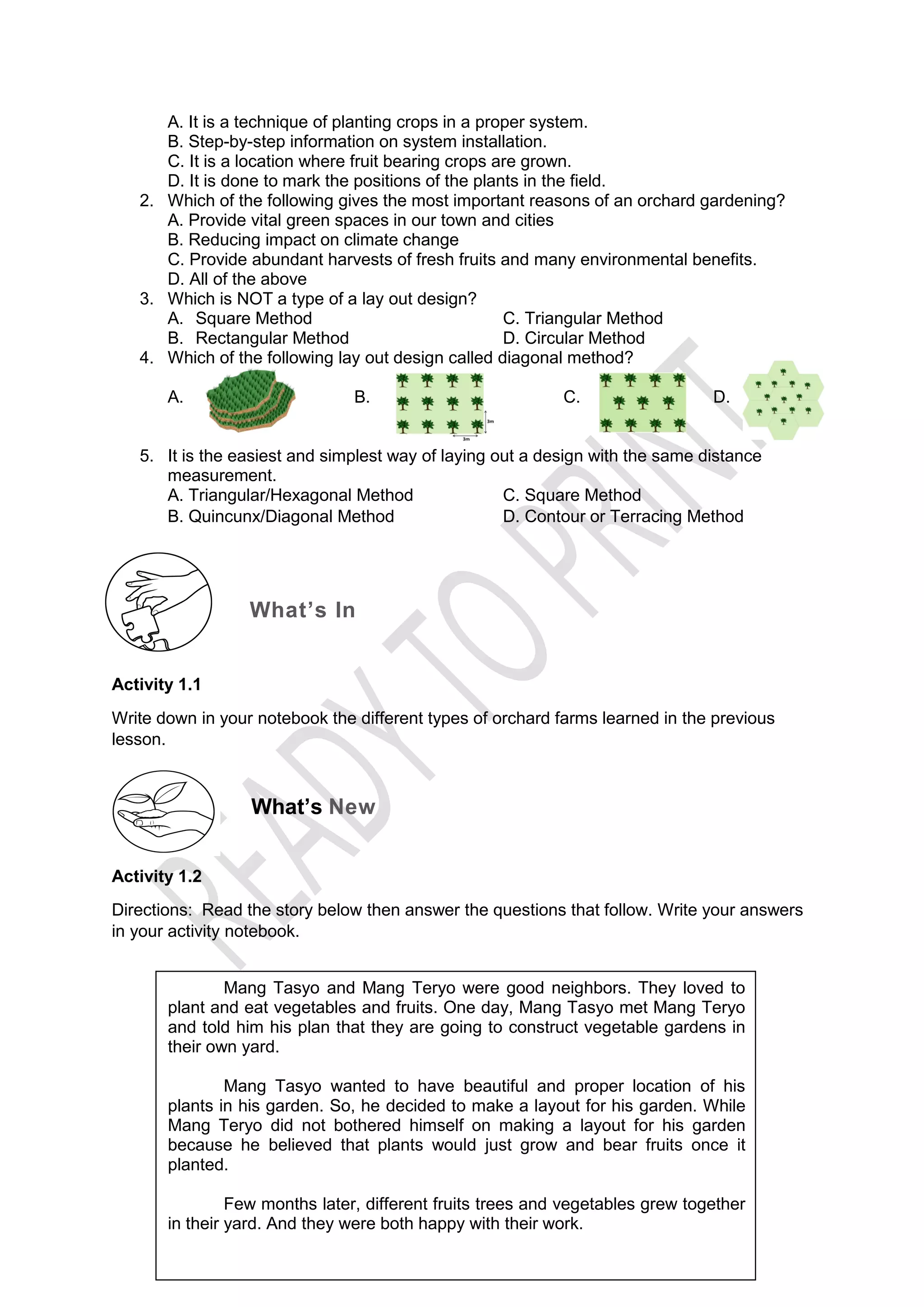 Tle6 q1 mod3_agriculture_conduct_a_surveyonthetypesoforchardfarm_v5 | PDF