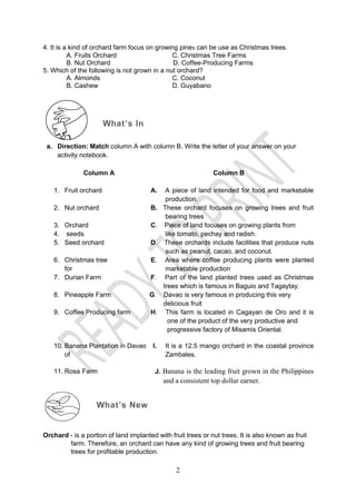 Tle6 q1 mod3_agriculture_conduct_a_surveyonthetypesoforchardfarm_v5 | PDF