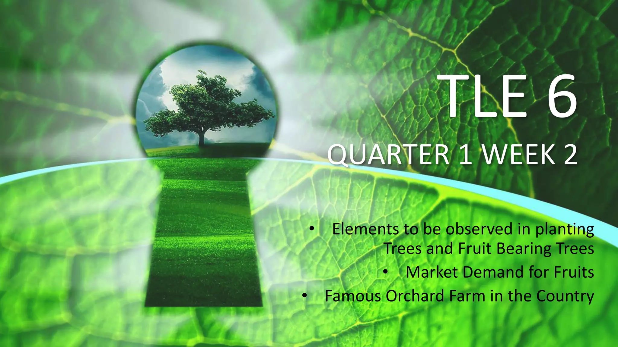 Agricultural-TLE Trees | PPTX