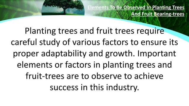 Agricultural-TLE Trees | PPTX