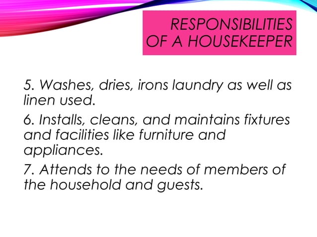 HOUSEKEEPING | PPT | Indoor Environmental Quality | Home & Garden