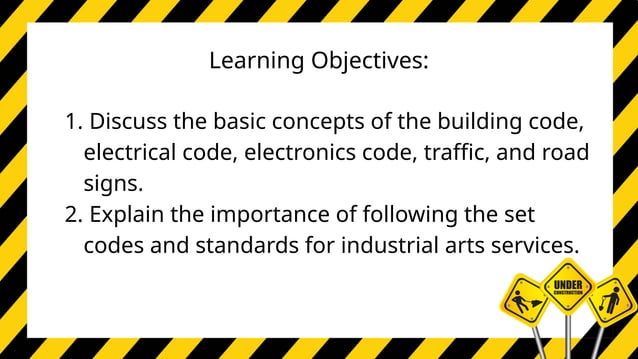 TLE 7 - 2nd Topic - Codes and Standards in Industrial Arts Services.pptx