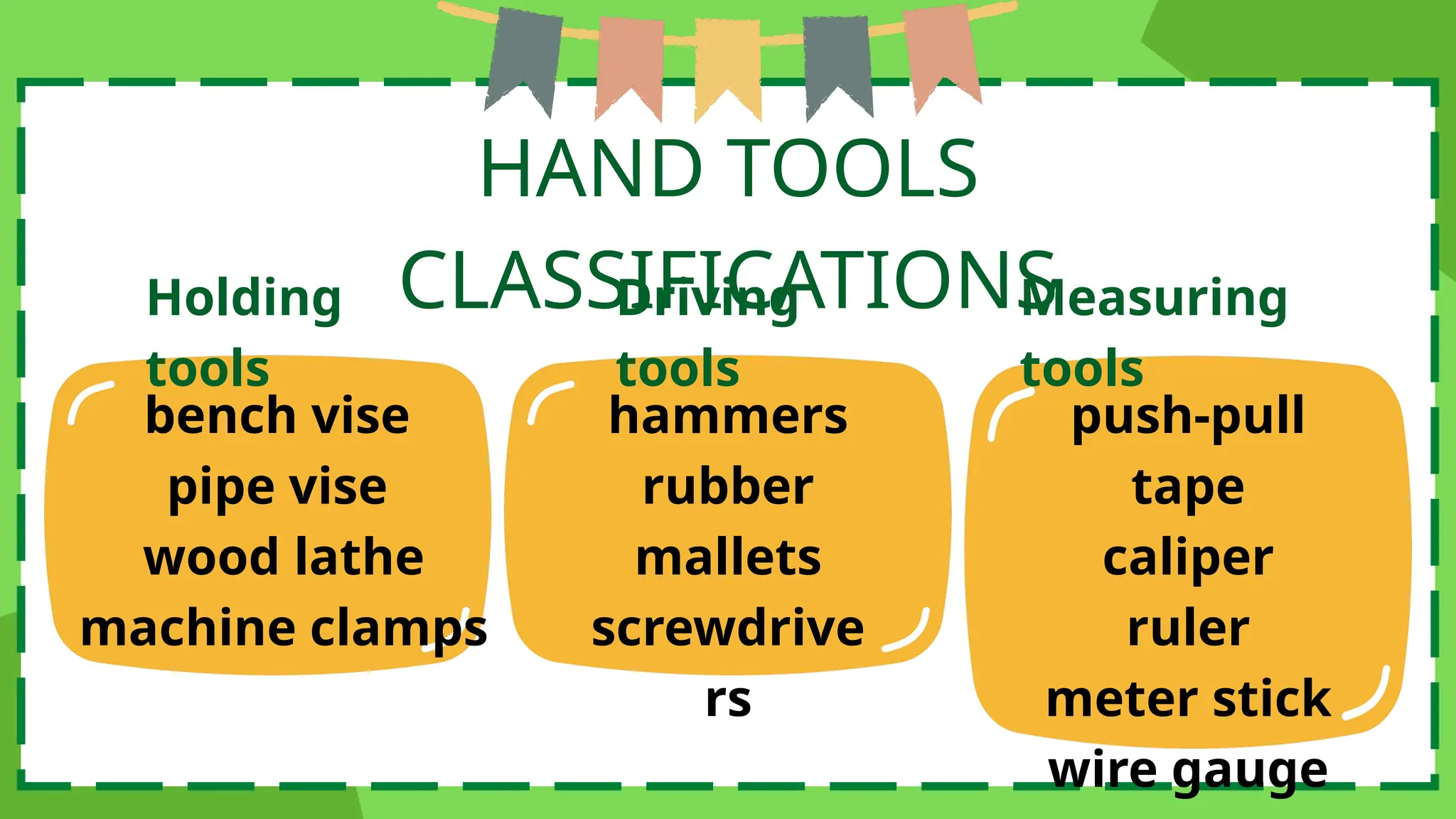 TLE 7 - 3rd Topic - Hand Tools, Power Tools, Instruments, and Equipment ...