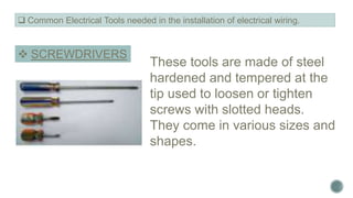 TLE 7 ELECTRICAL WIRING FOR WEEK ONE LESSON NUMBER 1 | PPTX ...