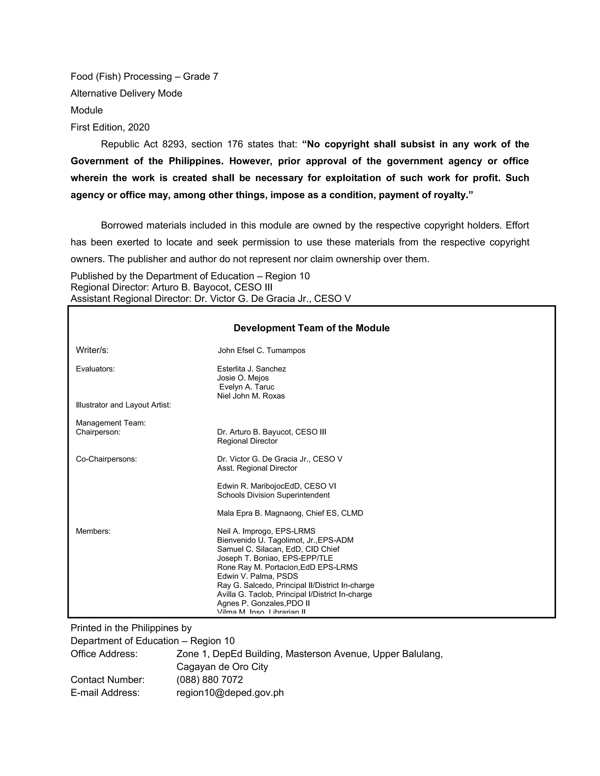 Tle 7 afa food (fish) processing module 7 | PDF
