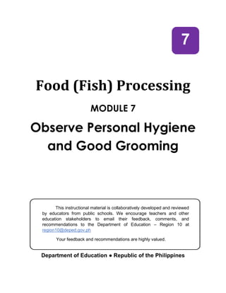 Tle 7 afa food (fish) processing module 7 | PDF