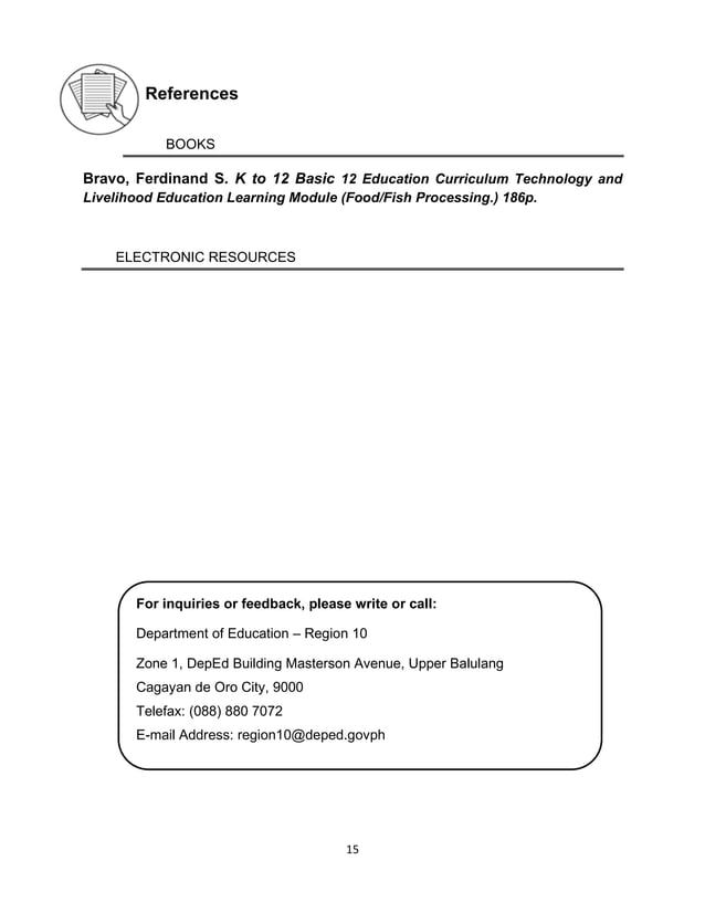 Tle 7 afa food (fish) processing module 7