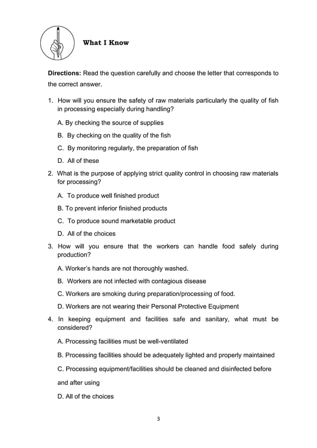 Tle 7 afa food (fish) processing module 8 | PDF