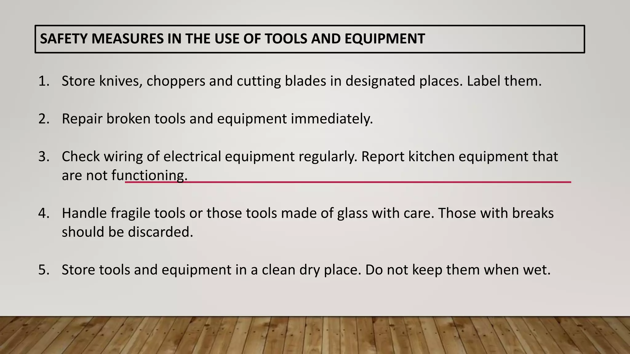 Tle 7 bread and pastry lesson-3-maintain-of-tools-equipment | PPTX