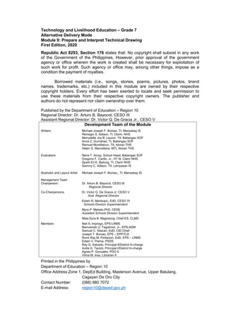 Technology and livelihood education seven ict of grade 9 | PDF