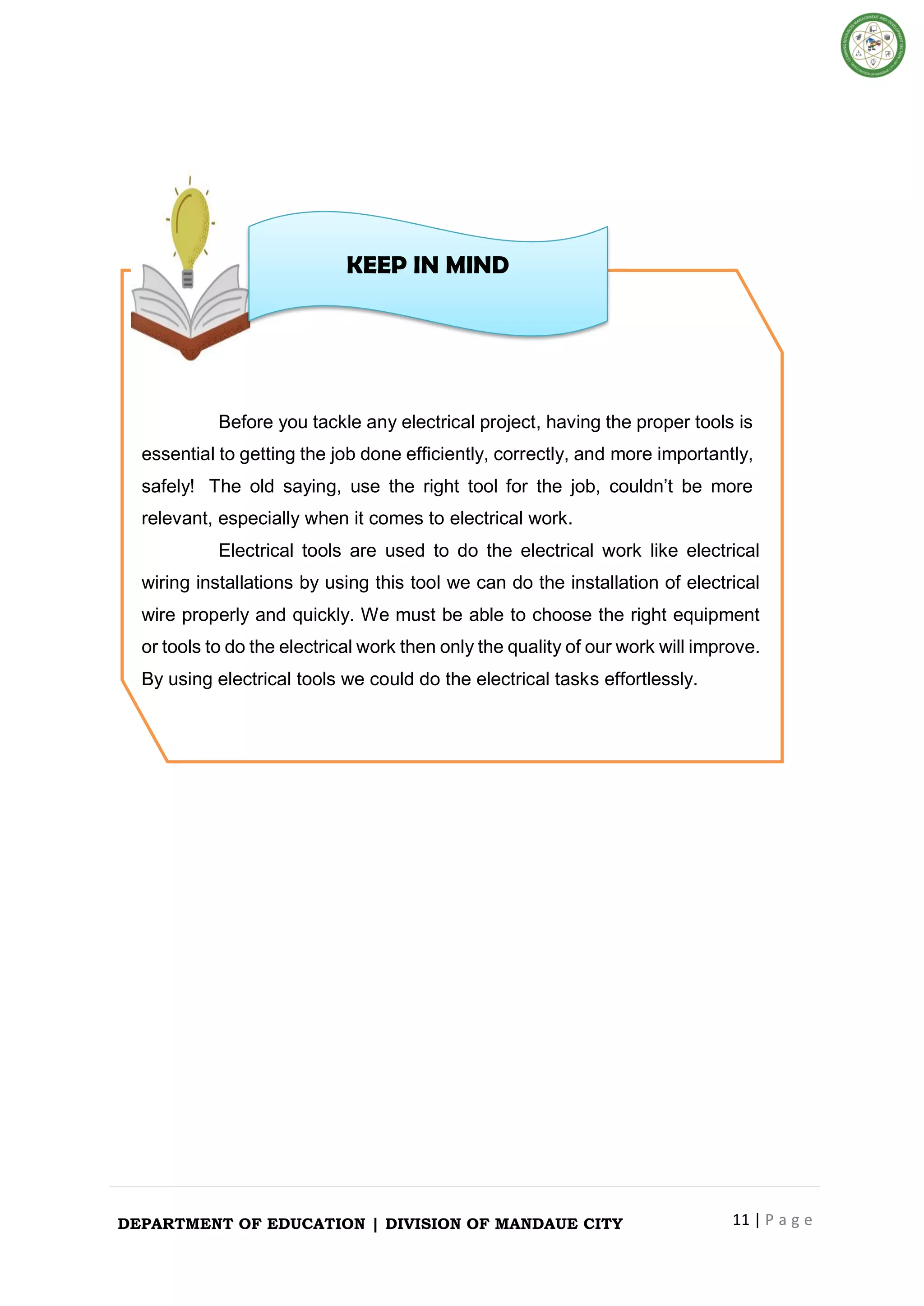 TLE 8- ELECTRICAL INSTALLATION QUARTER 3 MODULE 1 (COSIDO).pdf