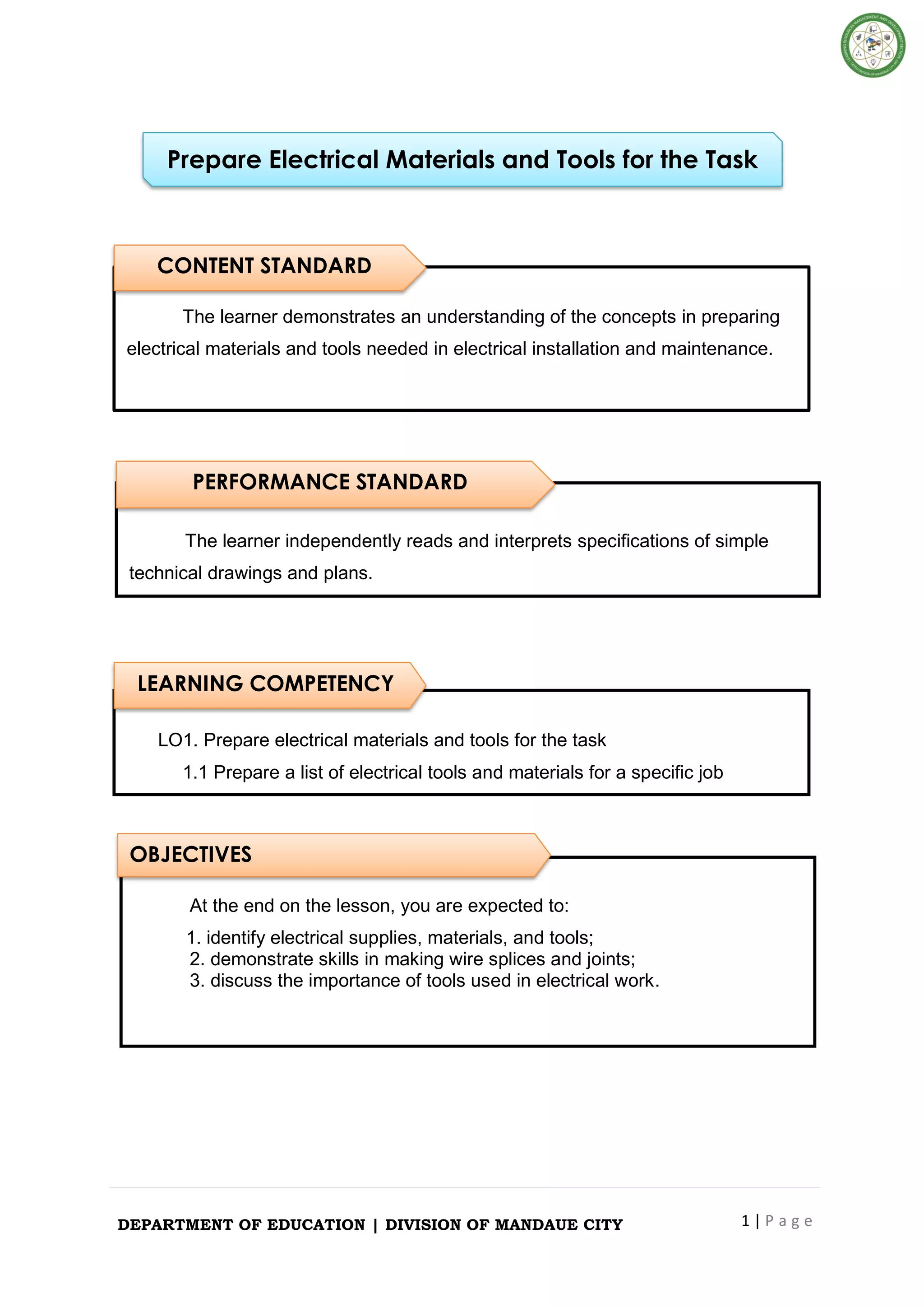 TLE 8- ELECTRICAL INSTALLATION QUARTER 3 MODULE 1 (COSIDO).pdf