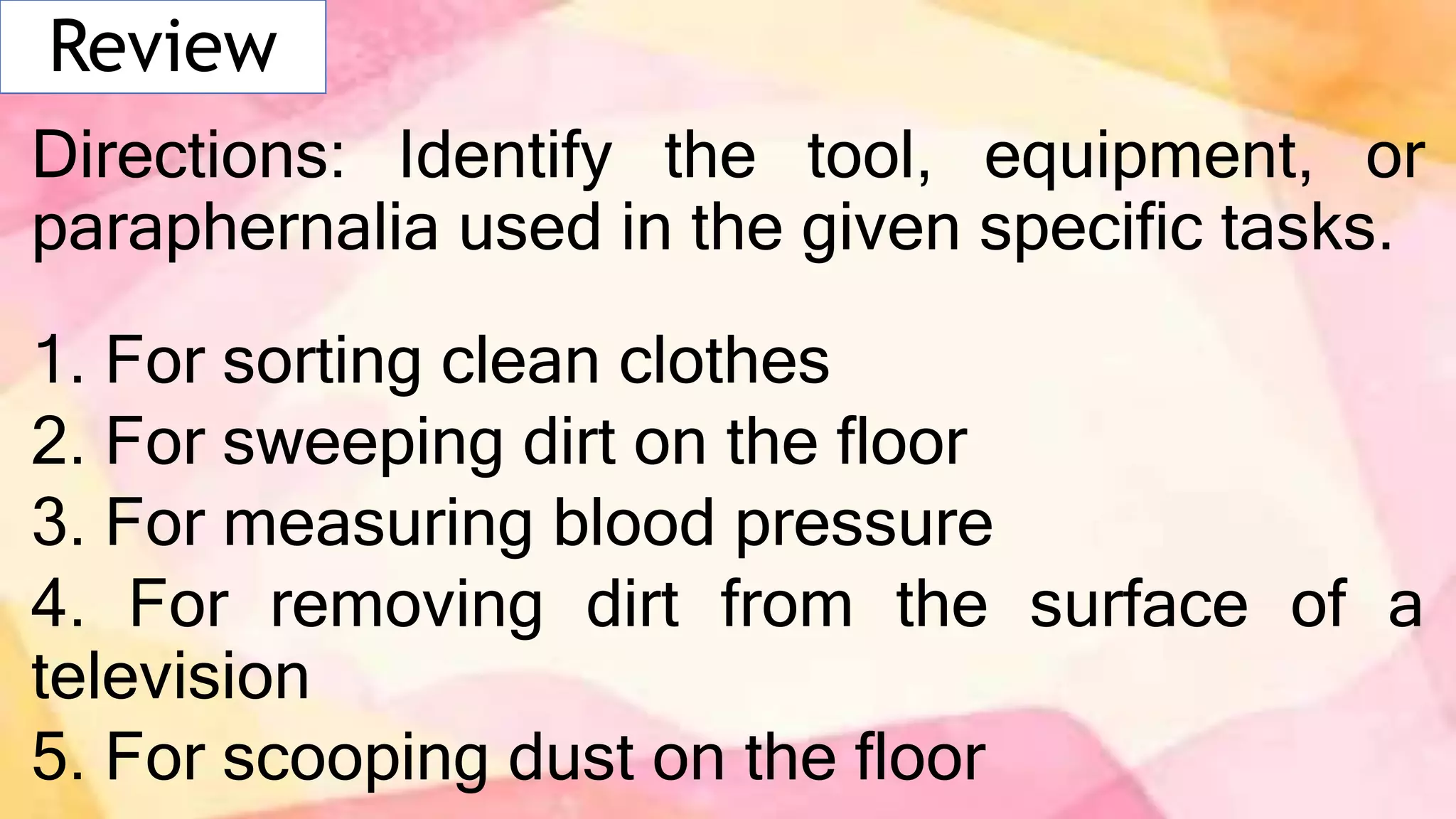 Operating Caregiving Equipment, Tools and Paraphernalia.pptx