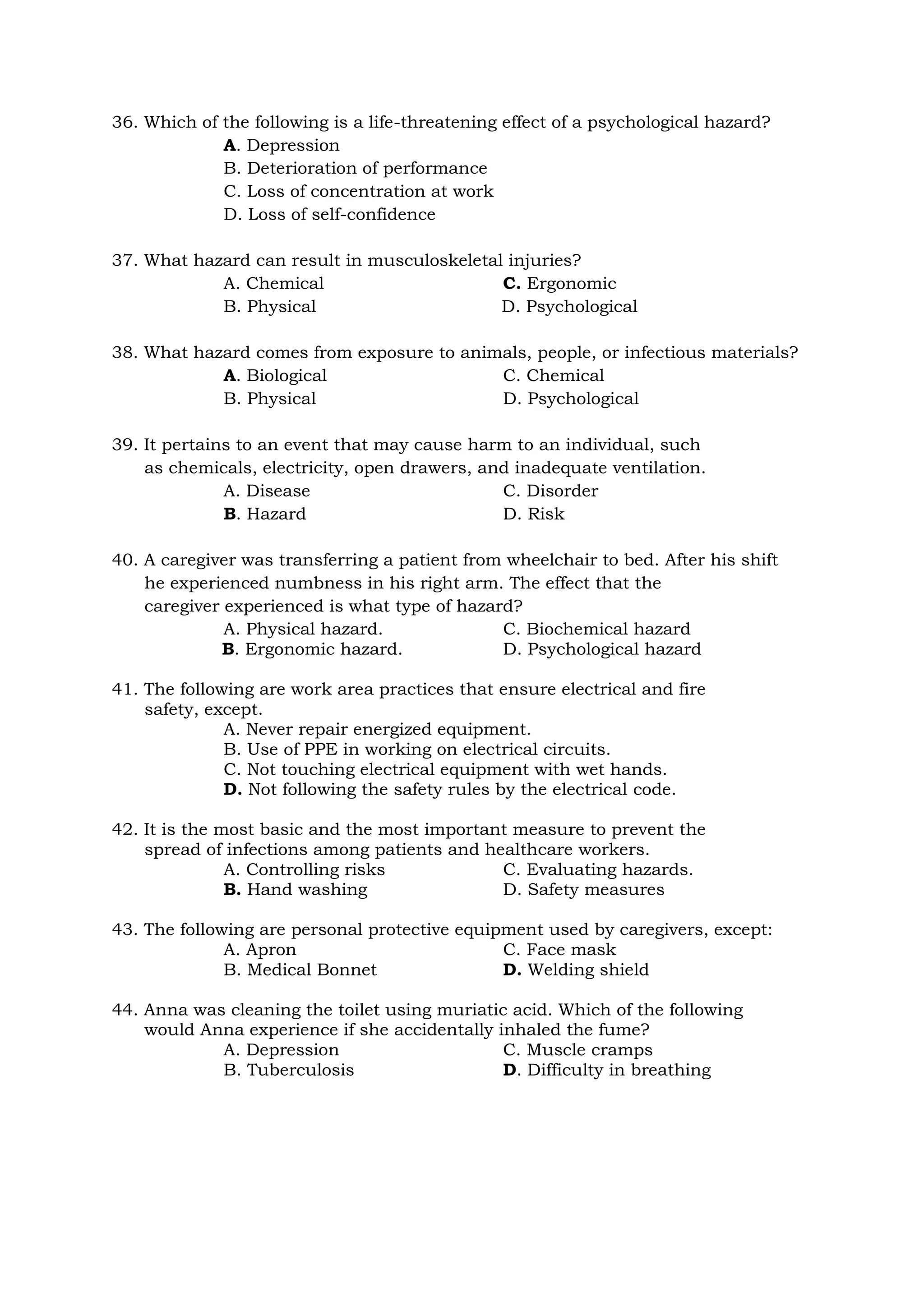 TLE 8 caregiving exam answer key.docx