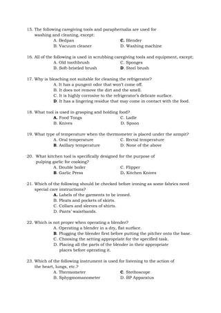 TLE 8 caregiving exam answer key.docx