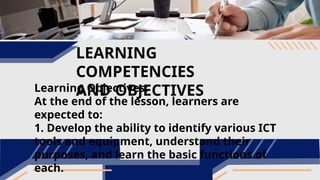 Tools and equipment in ICT for Grade 8 Students | PPTX