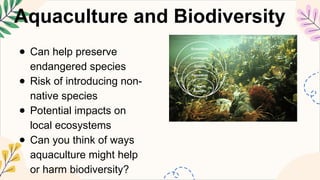 TLE 8 Q2 1. discuss the background of aquaculture and its relation to ...