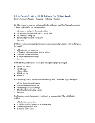 TLE8_Q2_30Item_Difficult_Test.monthly examination. docx | DOCX