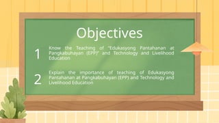 TLE 9 - 1st topic - Introduction to Teaching Technology and Livelihood ...