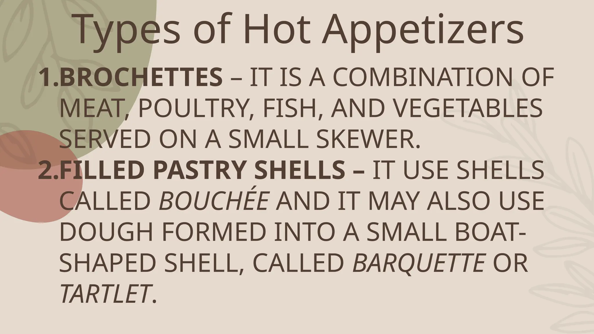 PREPARING APPETIZERS, CLASSIFICATION OF APPETIZERS | PPTX