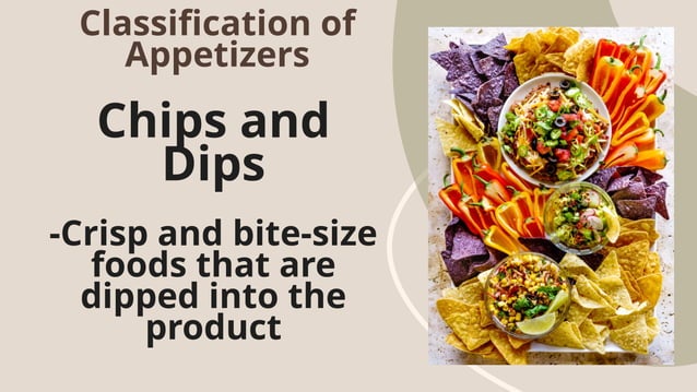 PREPARING APPETIZERS, CLASSIFICATION OF APPETIZERS | PPTX | Desserts ...