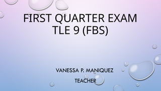 TLE 9- Food and Beverage Services for Grade 9 | PPTX