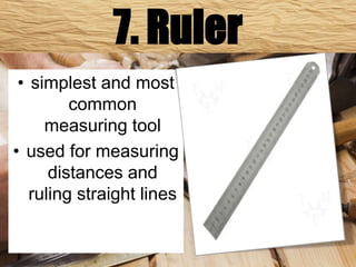 TLE9 Measuring and Marking tools | PPTX