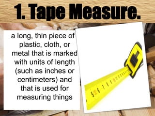 TLE9 Measuring and Marking tools | PPTX