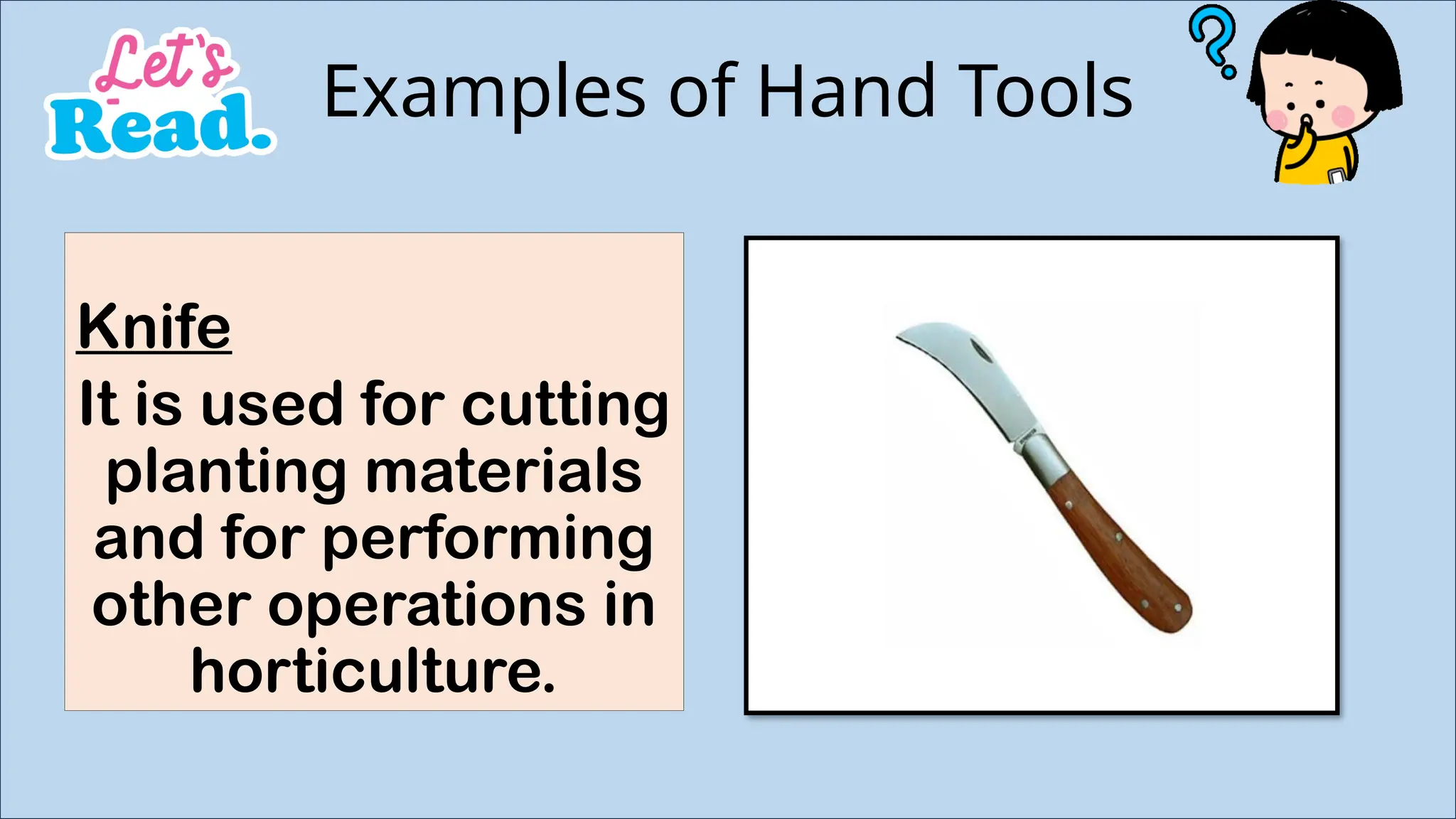 TLE agriculture hand tools for grade 8 students | PPTX