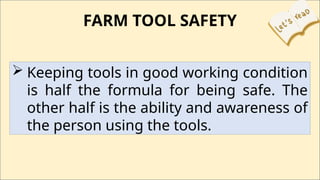 TLE agriculture hand tools for grade 8 students | PPTX