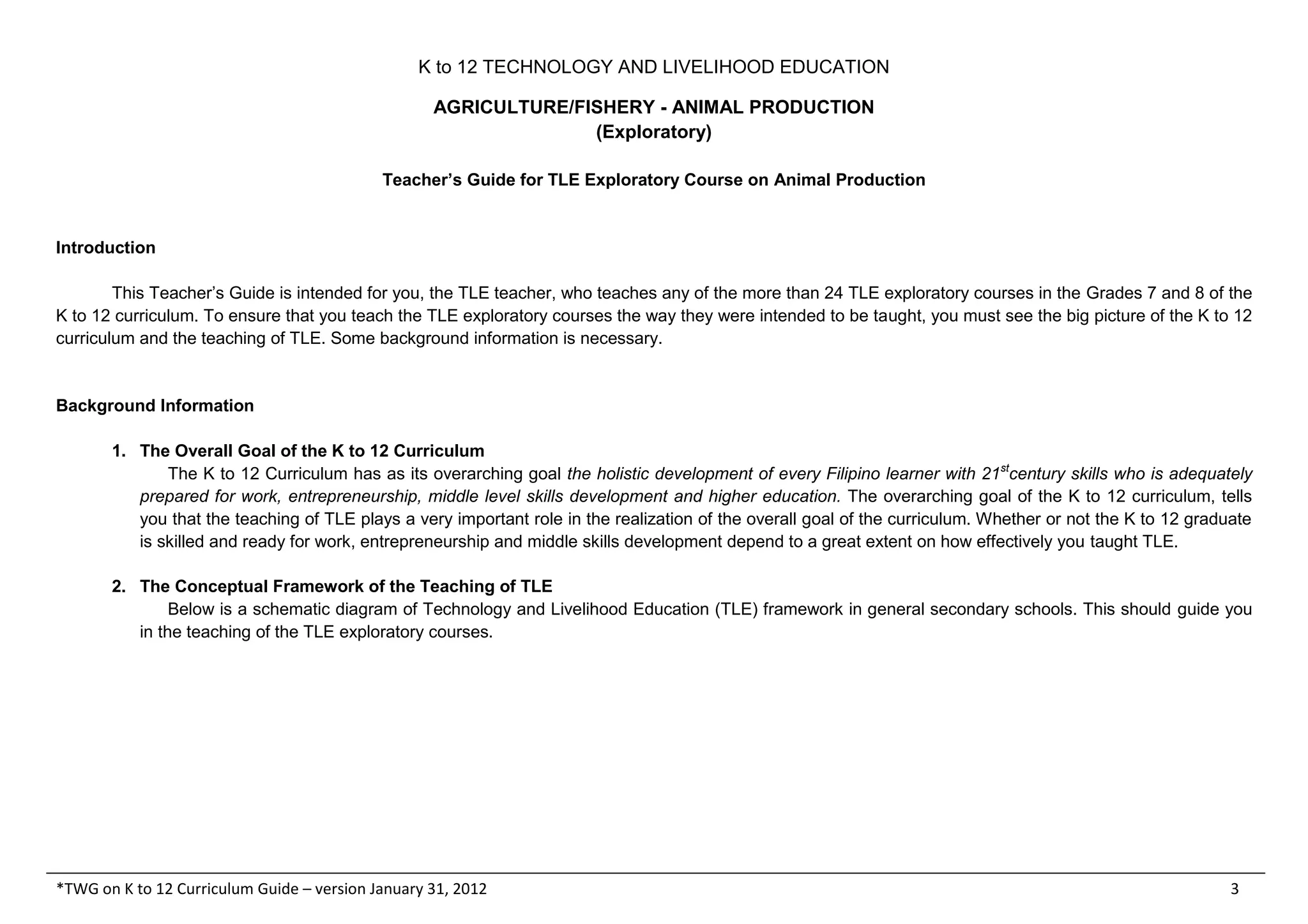 Tle animal production TEAHER's GUIDE | PDF