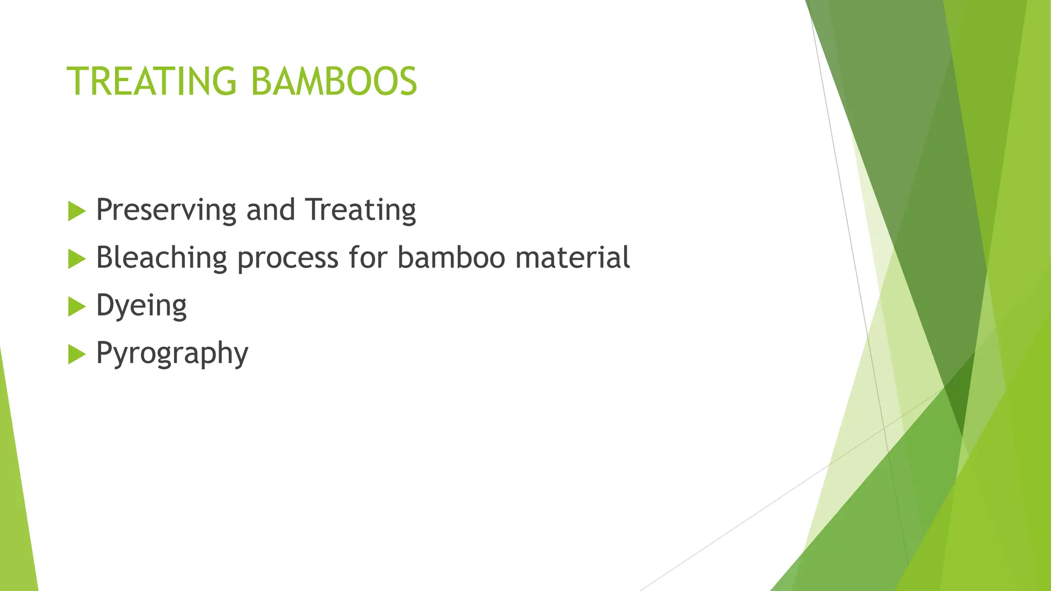 TLE bamboo treatment PRESENTATION ITH SLIDES | PPTX