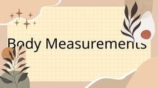 TLE body measurements for grade 8 students 4th qt | PPTX
